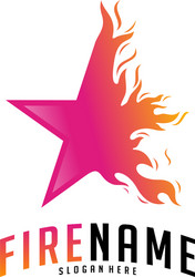 Fire stars logo design inspiration icons Vector Image