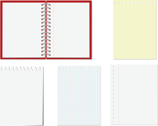 Notebook pages template Royalty Free Vector Image