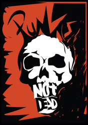 Punk skull Royalty Free Vector Image - VectorStock