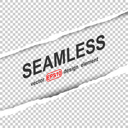 Realistic black ripped paper on transparent Vector Image