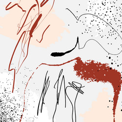 Abstract pattern with grey peach and red Vector Image