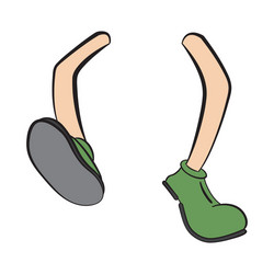 Cartoon running legs Royalty Free Vector Image