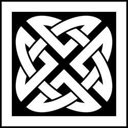 Geometric emblem template design celtic knot Vector Image