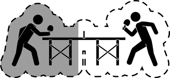 Ping pong player avatar Royalty Free Vector Image