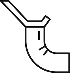 Construction gutter icon outline style Royalty Free Vector
