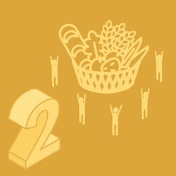 Sdgs goal 2 zero hunger Royalty Free Vector Image