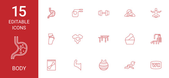 Body icons Royalty Free Vector Image - VectorStock