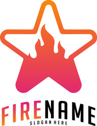 Fire stars logo design inspiration icons Vector Image