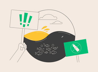 Plastic pollution abstract concept Royalty Free Vector Image