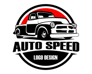 3100 truck logo silhouette design premium Vector Image