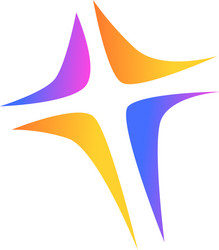 Green gradient cross icon cartoon style Royalty Free Vector