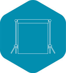 Studio backdrop icon simple style Royalty Free Vector Image