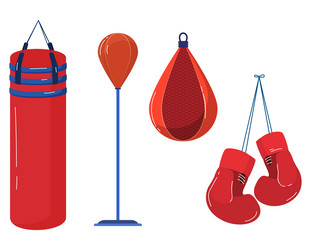 Set of boxing Royalty Free Vector Image - VectorStock