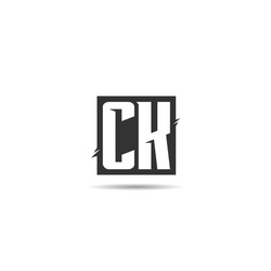Initial letter ck logo template design Royalty Free Vector