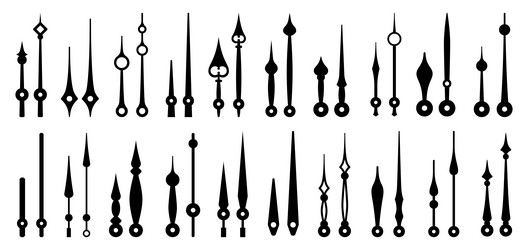 Clock hands isolated watch arrows time pointers Vector Image