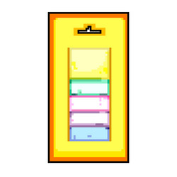 Memo note sticker game pixel art Royalty Free Vector Image