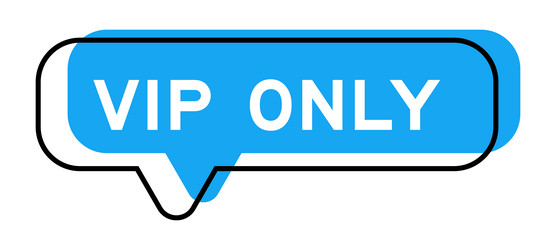 Red color speech banner with word vip Royalty Free Vector