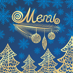 Menu knife fork spoon Royalty Free Vector Image