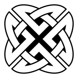 Celtic knot rune bound hearts infinity symbol Vector Image