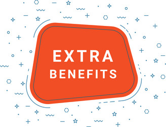 Megaphone with extra benefits speech bubble Vector Image