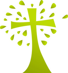 Green gradient cross icon cartoon style Royalty Free Vector