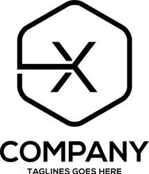 Gold glowing rounded hexagon frame Royalty Free Vector Image