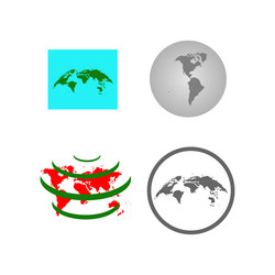 World map logo Royalty Free Vector Image - VectorStock