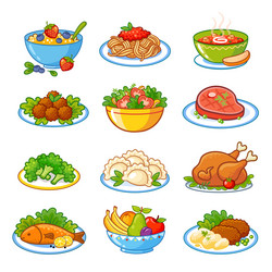 Set of snack Royalty Free Vector Image - VectorStock