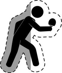 Little kids couple playing ping pong characters Vector Image