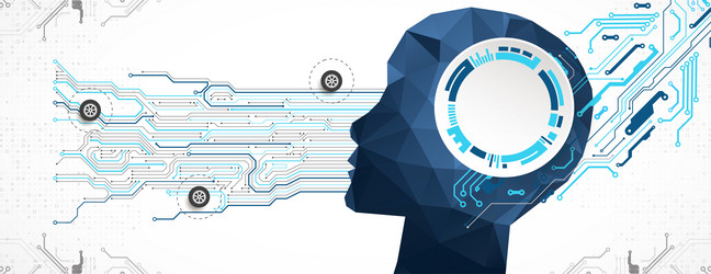 Artificial intelligence ai machine cyber mind Vector Image