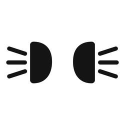 Dashboard light icon simple car engine Royalty Free Vector