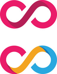 Infinity design logo template Royalty Free Vector Image
