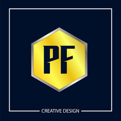 Initial letter pf logo template design Royalty Free Vector