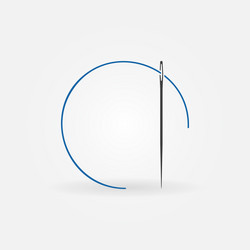 Needle with thread Royalty Free Vector Image - VectorStock