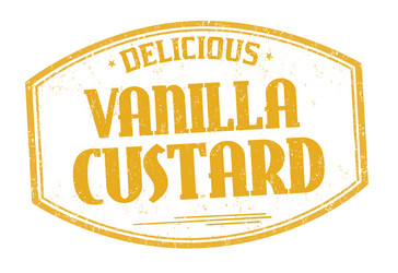Vanilla custard sign or stamp Royalty Free Vector Image