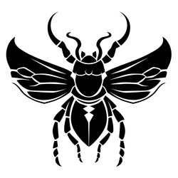 Bug Silhouettes Royalty Free Vector Image Vectorstock