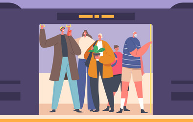 Subway Crowd Vector Images (over 360)