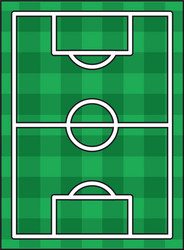Soccer playfield top view symbol isolated Vector Image