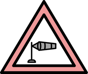 Strong cross wind icon Royalty Free Vector Image