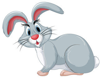 Cute rabbit cartoon standing outline Royalty Free Vector