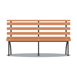 Park bench flat style Royalty Free Vector Image
