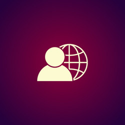 Global business man icon Royalty Free Vector Image