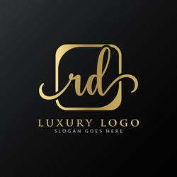 Initial rd letter logo with creative modern Vector Image