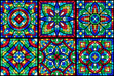 Stained glass window Royalty Free Vector Image