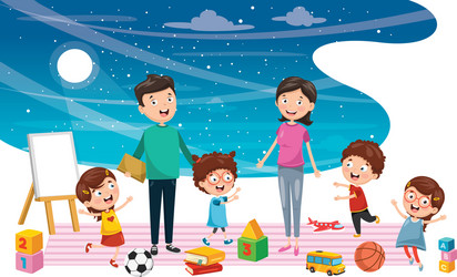 Student children background Royalty Free Vector Image