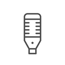Minimal microphone icon or design element Vector Image