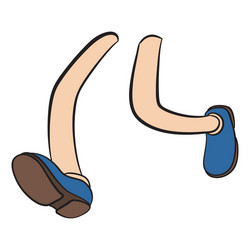 Cartoon running legs Royalty Free Vector Image