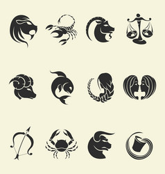 Chinese zodiac horoscope signs set Royalty Free Vector Image