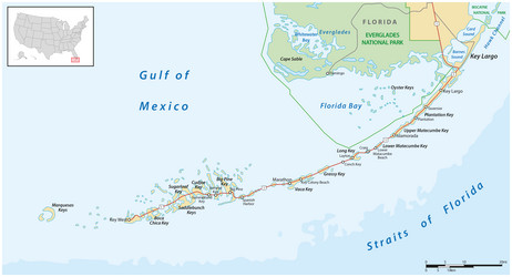 Florida Keys Map Vector Images (44)