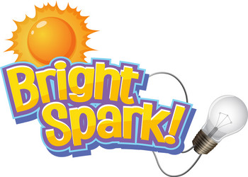 Font design for word brilliant with lightbulb Vector Image